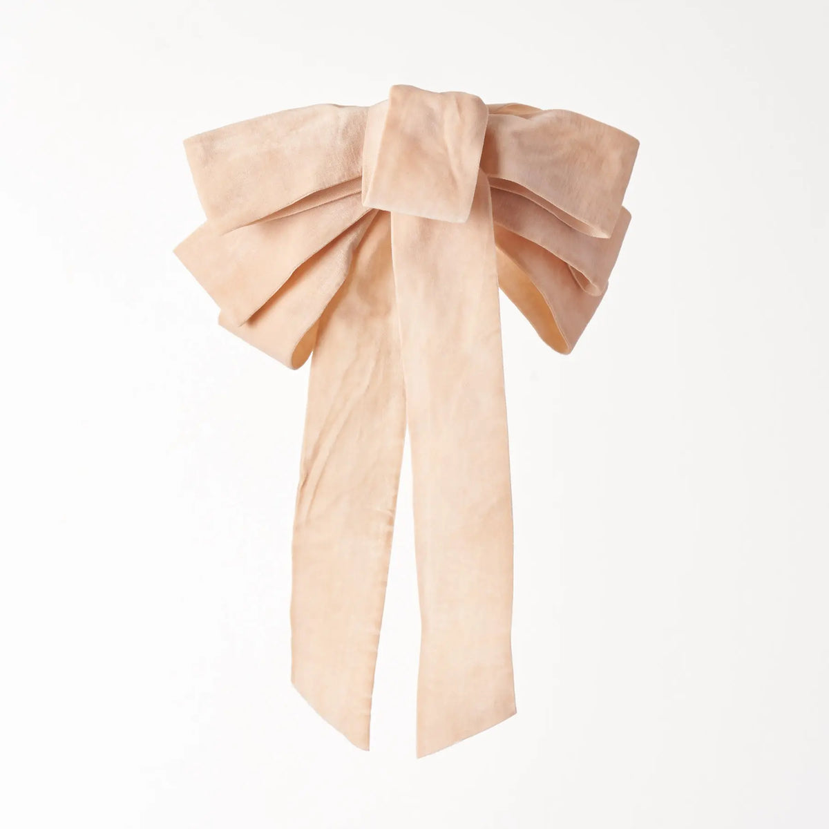 Blush Pink Velvet Lux Hand-Tied Drape Loop Bow - Darby Creek Trading