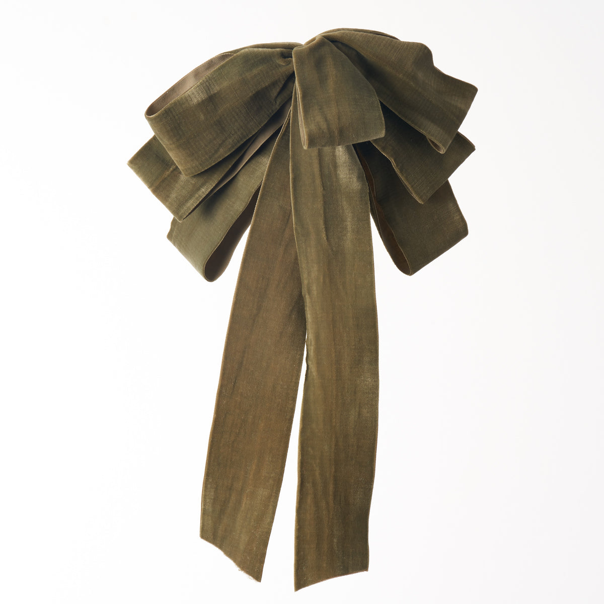 Moss Green Velvet Lux Hand Tied Drape Loop Bow – Darby Creek Trading