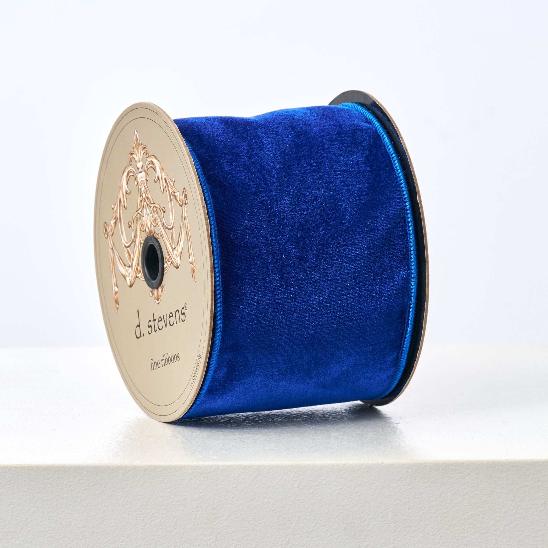 D. Stevens Navy Blue Velvet Wire Lined Ribbon - 10 Yard Spool – Darby ...