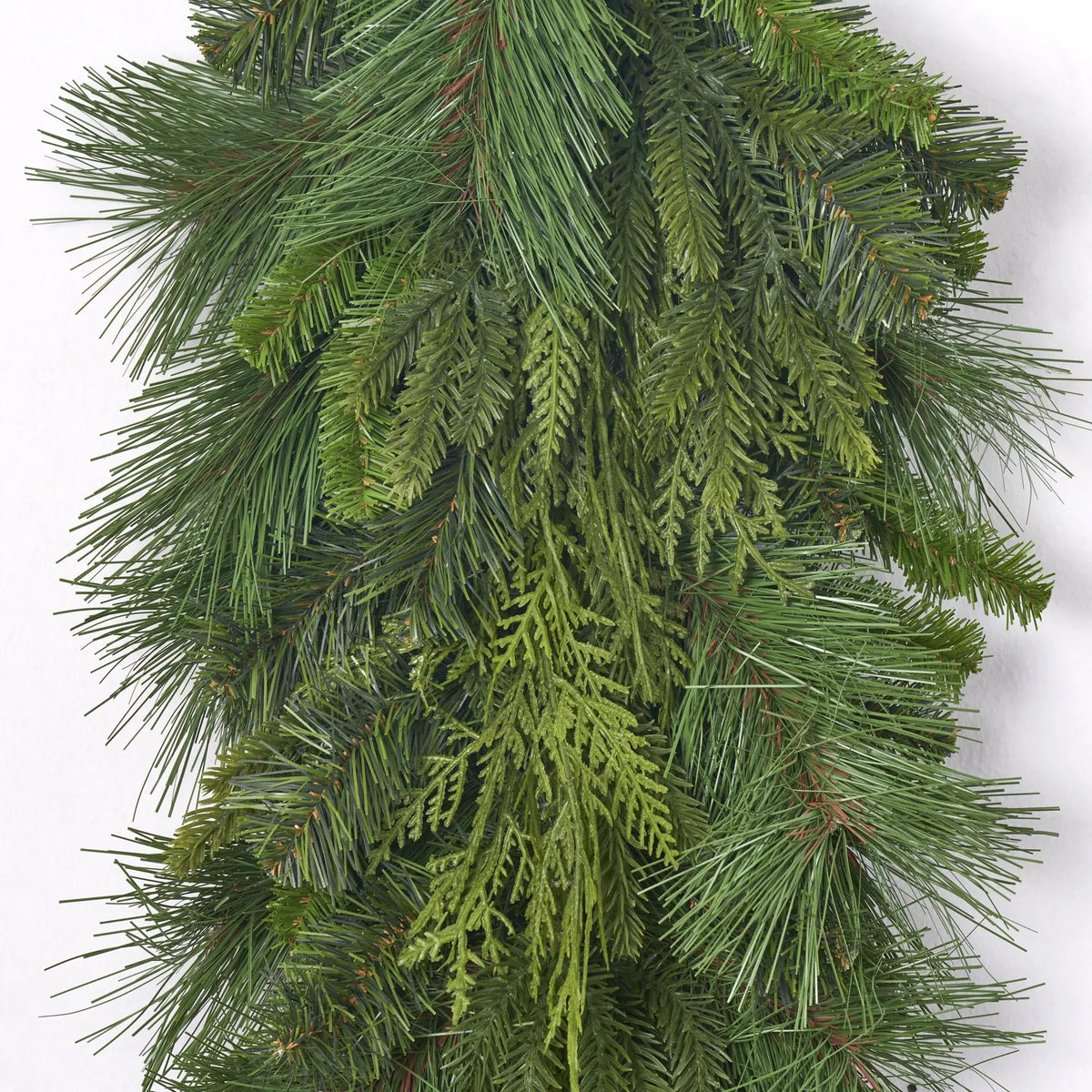Outdoor UV Protected Bristle Pine Evergreen Teardrop Swag Base Hanging ...
