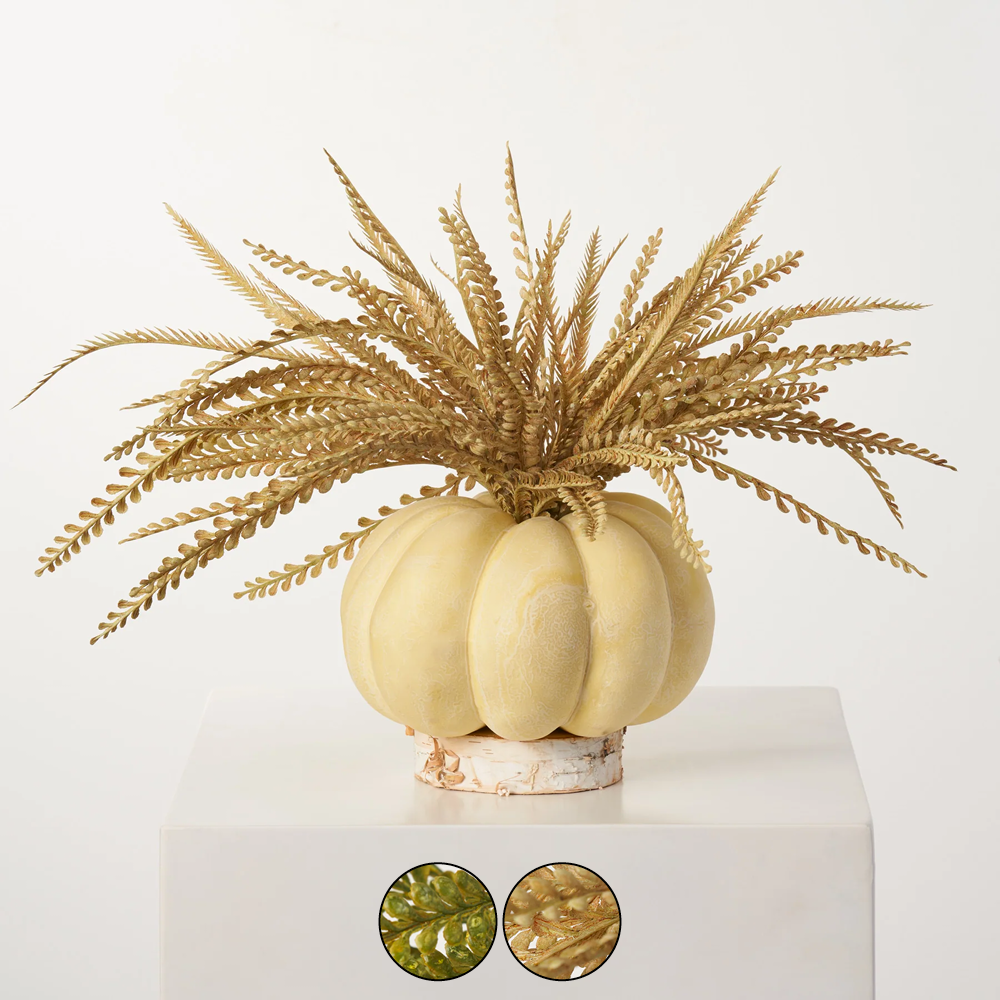 Wild Wheat Grass Pumpkin Centerpiece on Birch Disc Fall Decor Arrangem ...