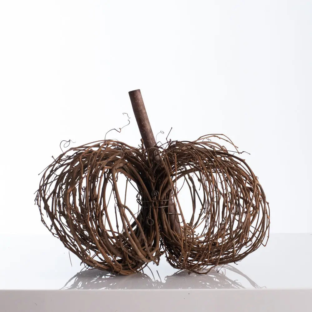 Natural Grapevine Twig Pumpkin Halloween Front Porch Fall Decor ...