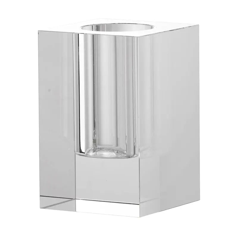 Block Cut Crystal Glass Stem Vase - 2 Size Options Available – Darby ...