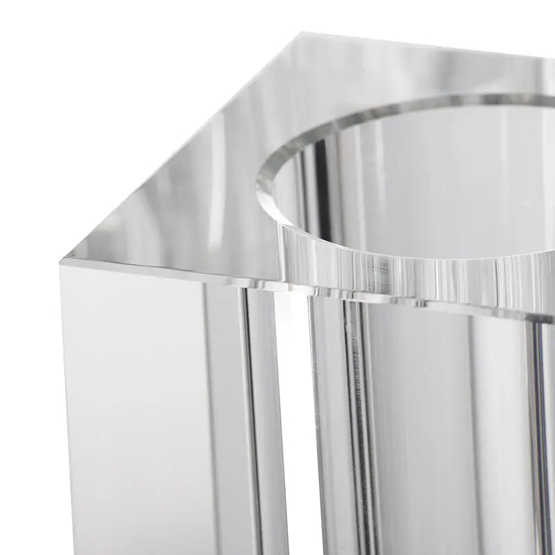 Block Cut Crystal Glass Stem Vase - 2 Size Options Available – Darby ...