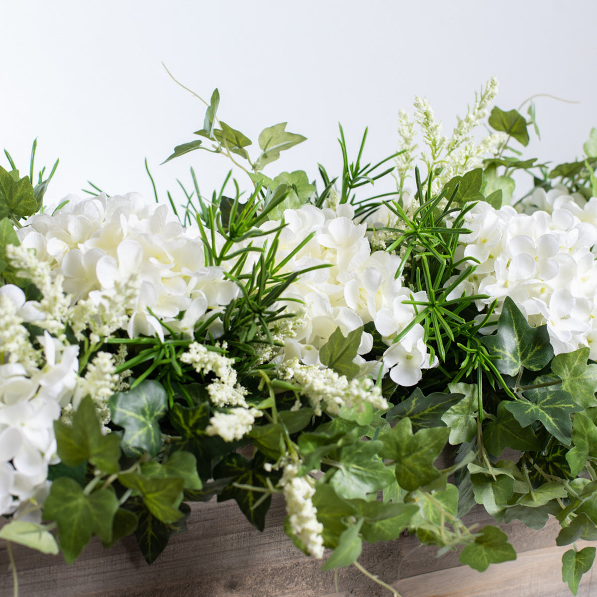 White Hydrangea, Astilbe & English Ivy Everyday Spring Summer Faux Flo ...