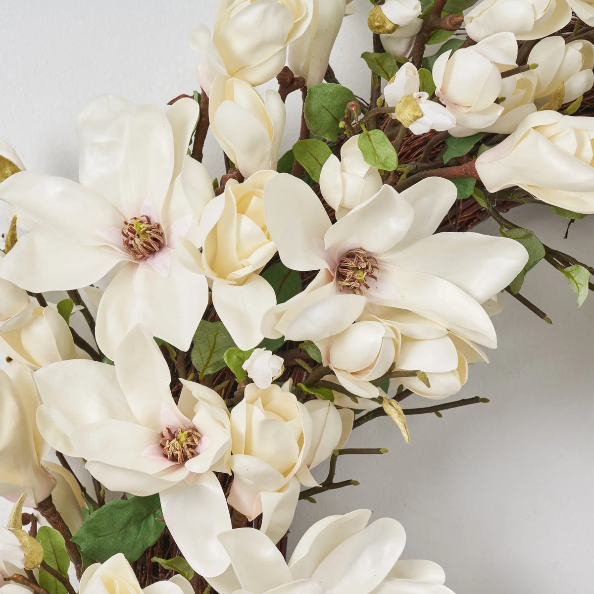 Classic Real Touch Blooming White Magnolia Bud All Seasons Extra Large ...