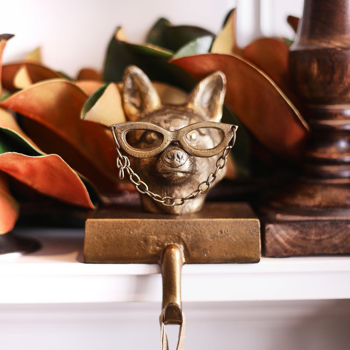 Eric + Eloise Stocking Holders - Bronzed Aluminum Christmas Decor ...