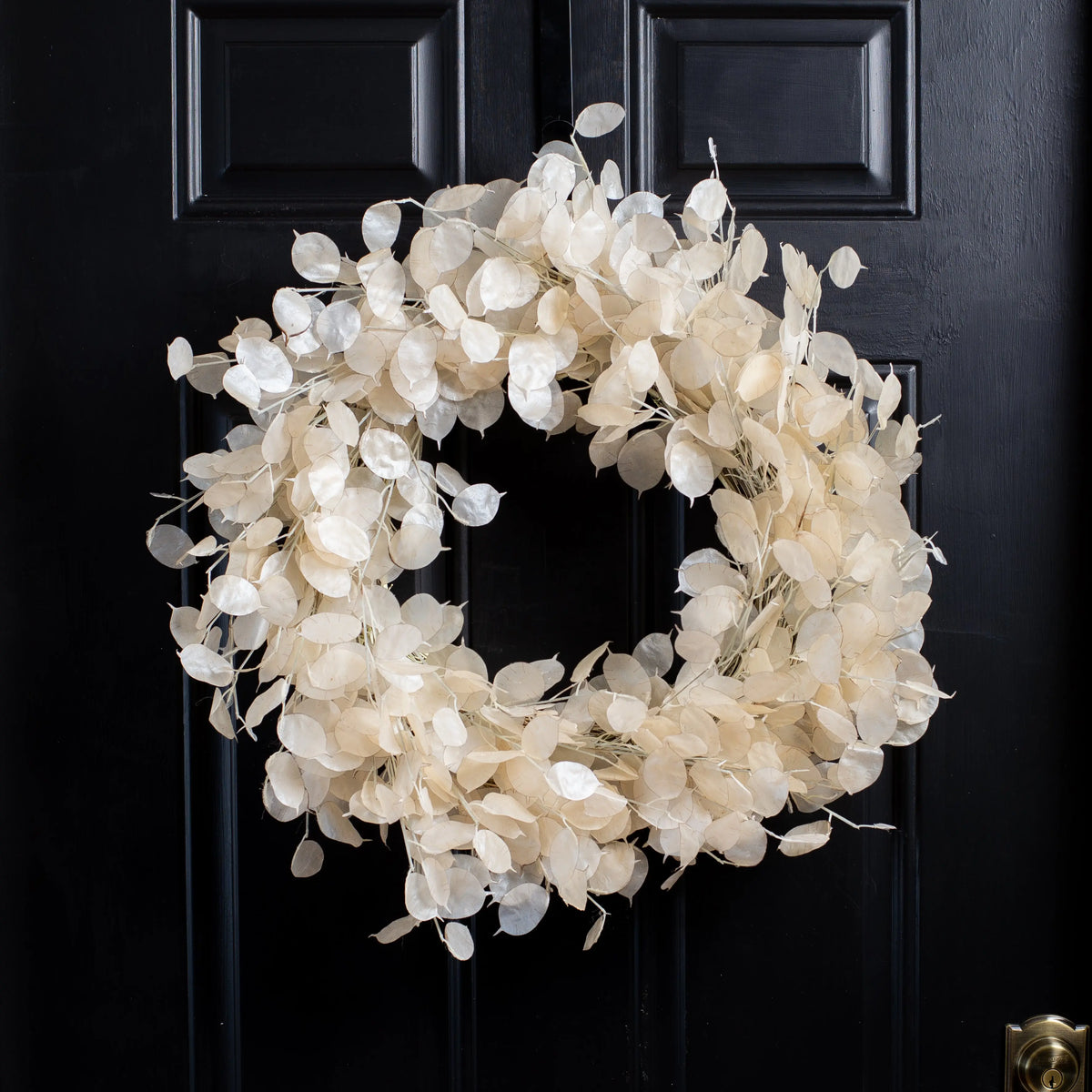 Dried Look Translucent Bleached Lunaria All Seasons Fall Wreath ...