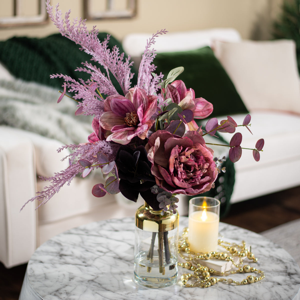Purple Snapdragon Centerpiece
