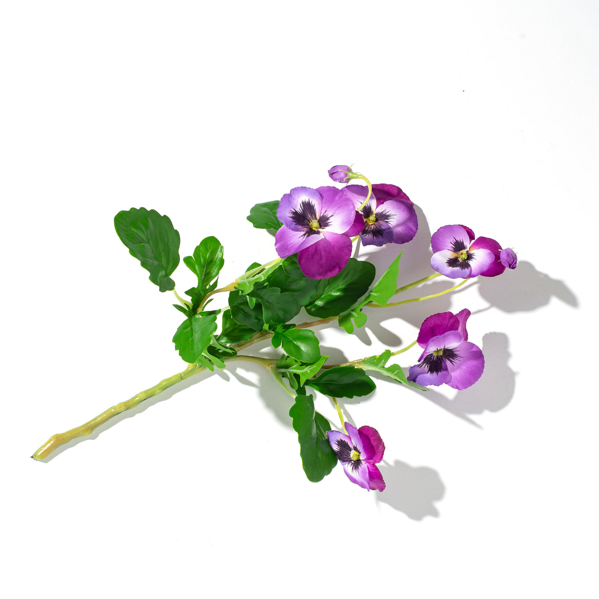 Vibrant Violet Faux Floral Silk Pansy Spray with Wired Stems – Darby ...