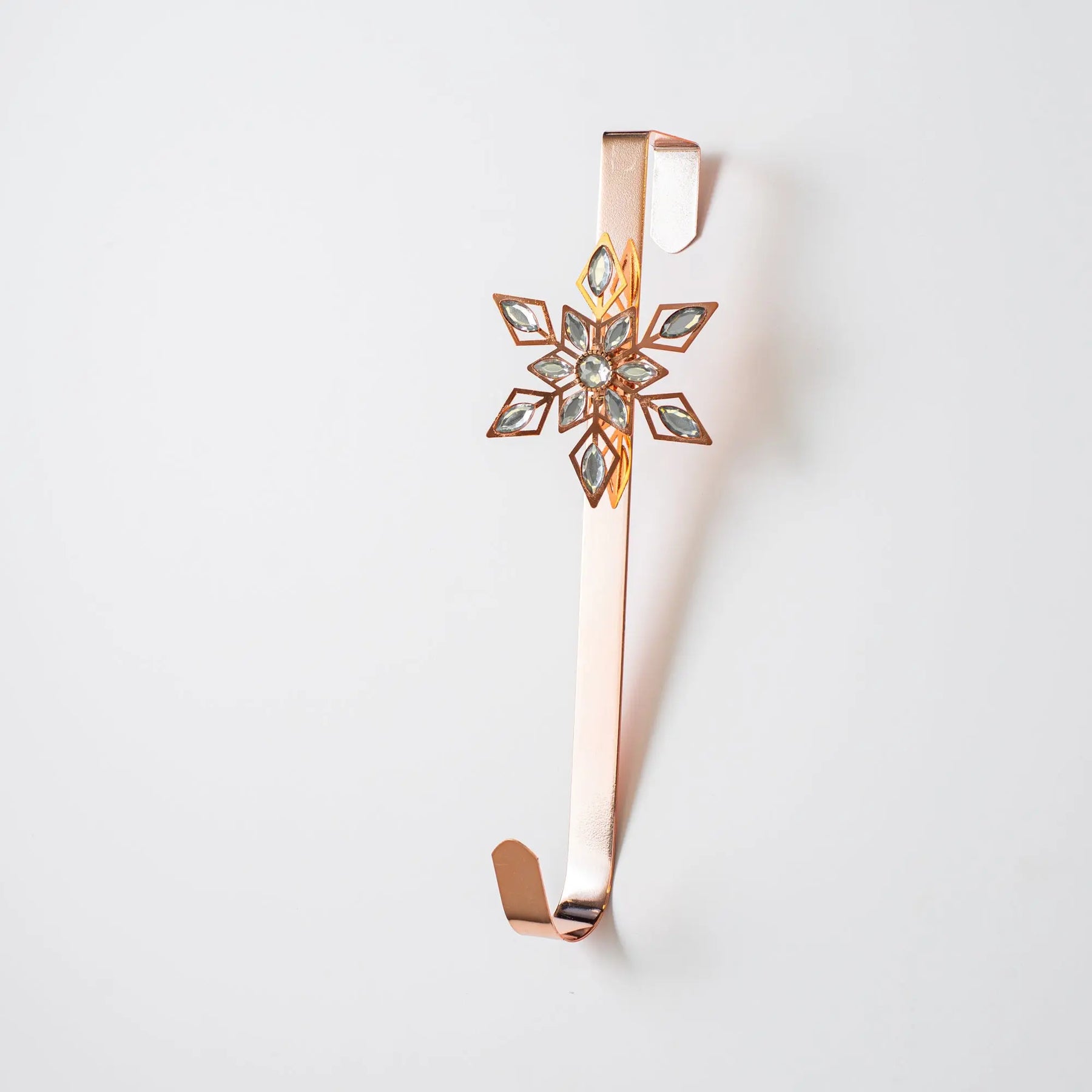 Rose Gold Metal & Jewel Snowflake Over the Door Christmas Holiday ...