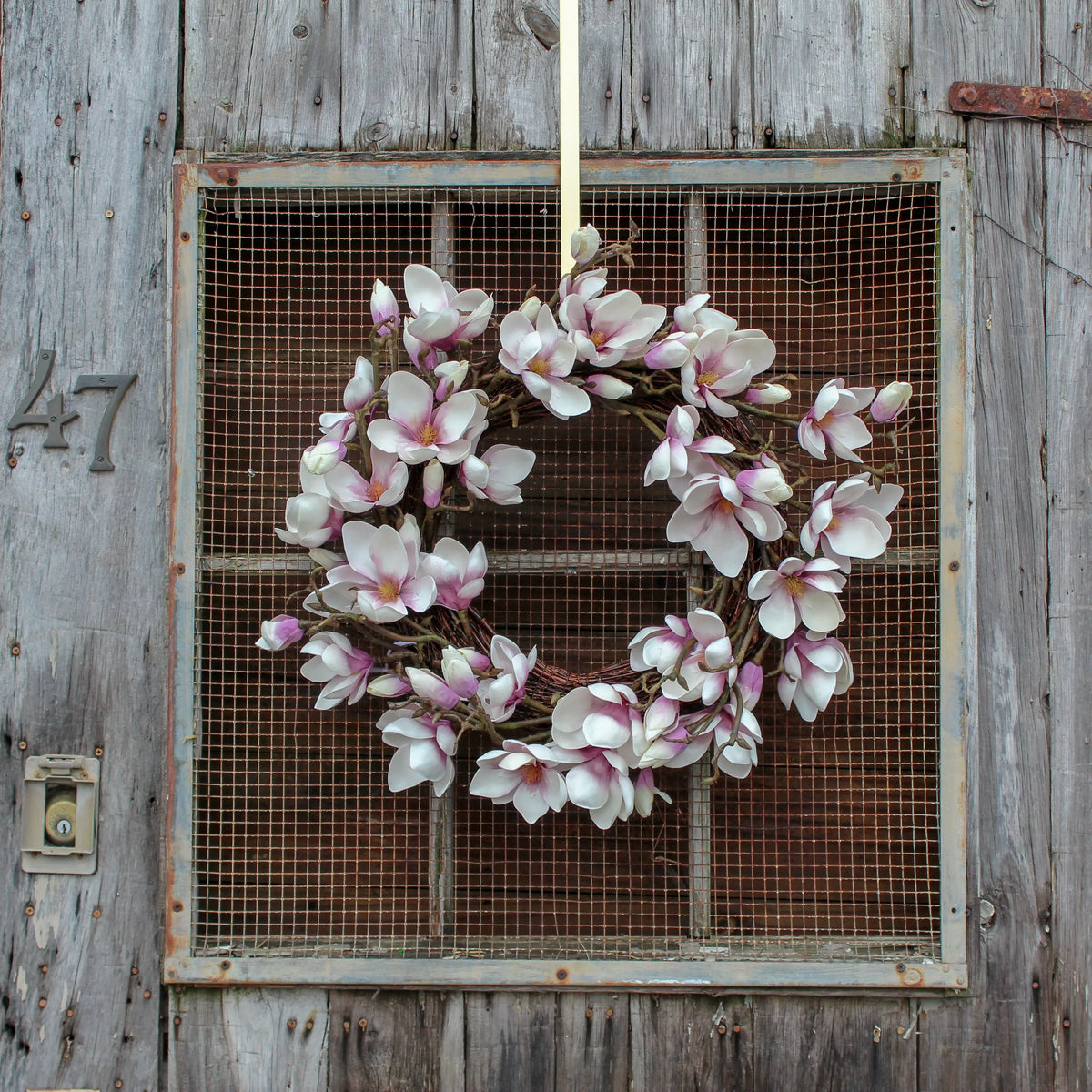 Real Touch Japanese Cream & Lavender Magnolia Flower Everyday Spring W ...
