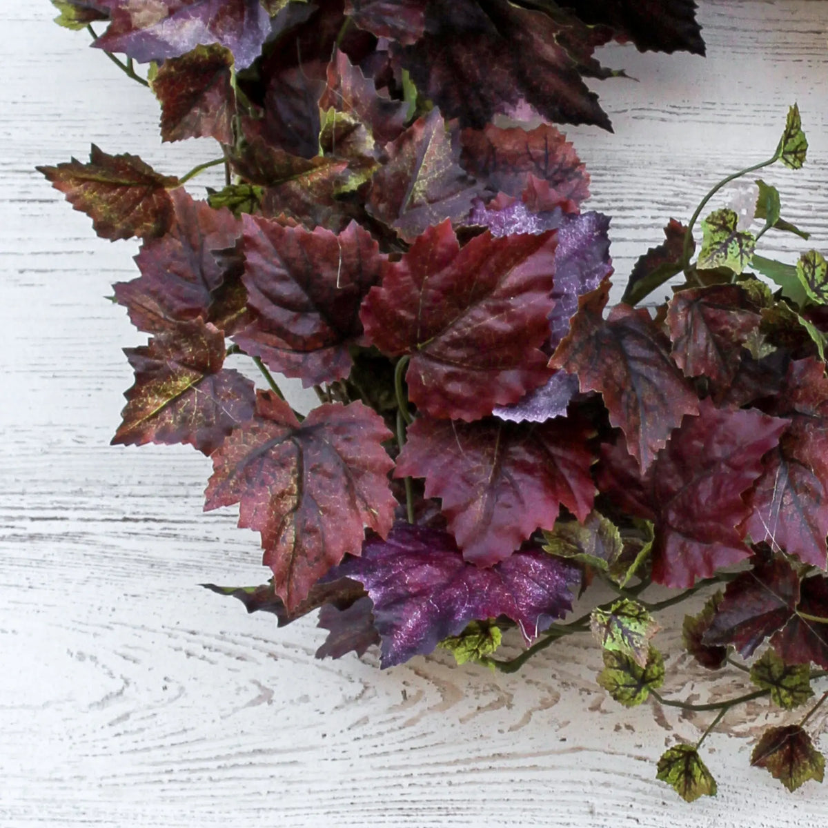 Mauve Purple Grapevine Leaf Foliage Autumn Fall Front Door Wreath ...