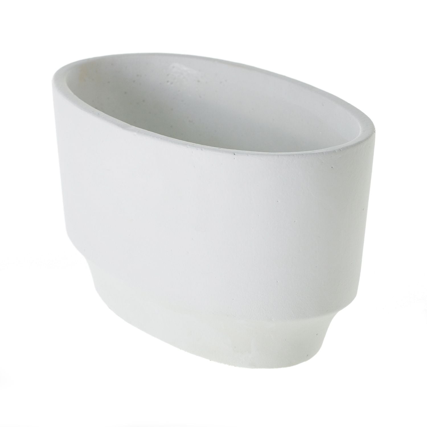 Small White Concrete Glendale Boat Planter Vessel – Darby Creek Trading
