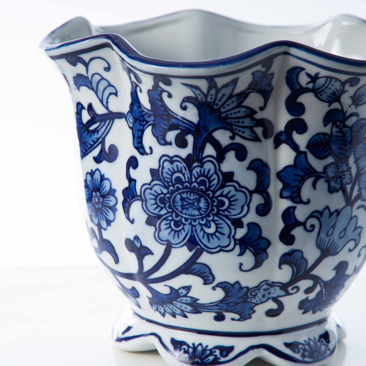 Blue & White Porcelain Chinoiserie Jardiniere Pot – Darby Creek Trading