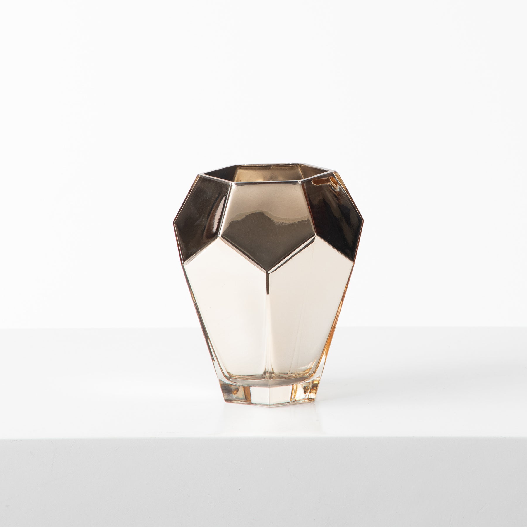 Modern Geometric Gold Mirrored Flower Vase – Darby Creek Trading