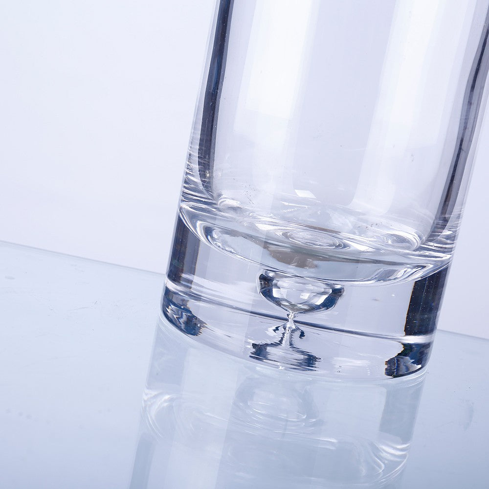 Medium Double Wall Glass Bubble Bottom Classic Cylinder Vase – Darby ...